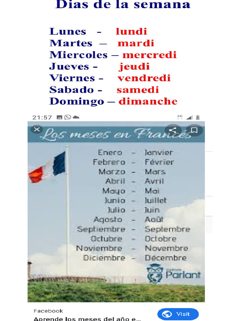 Los Días y Los Meses Del Año | PDF