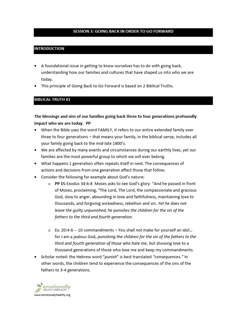 Session 3 Go Back To Go Forward | PDF
