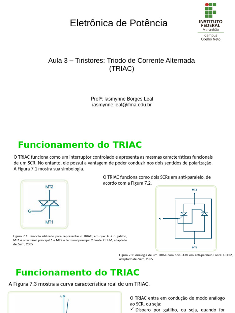 Aula 3 - TRIAC, DIAC | PDF