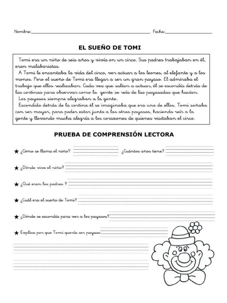 Comprension Lectora 4to Pdf
