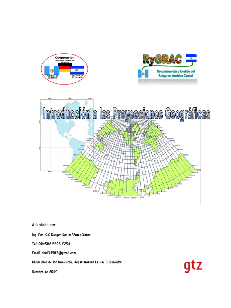 01 Tutorial Proyecciones DDG 2009-10-20 | PDF | Latitud | Sistema ...