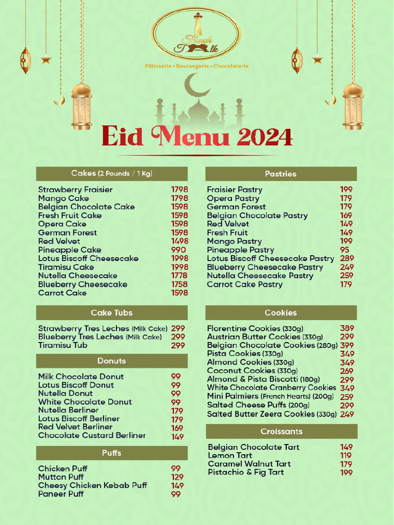 Eid Menu | PDF