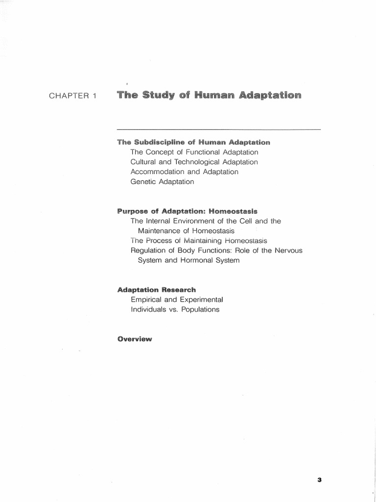 Frisancho AR. 1995. Human Adaptation and Accommodation. Capítulo 1 | PDF