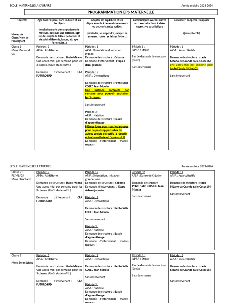 Programmation Eps 2023 2024 | PDF