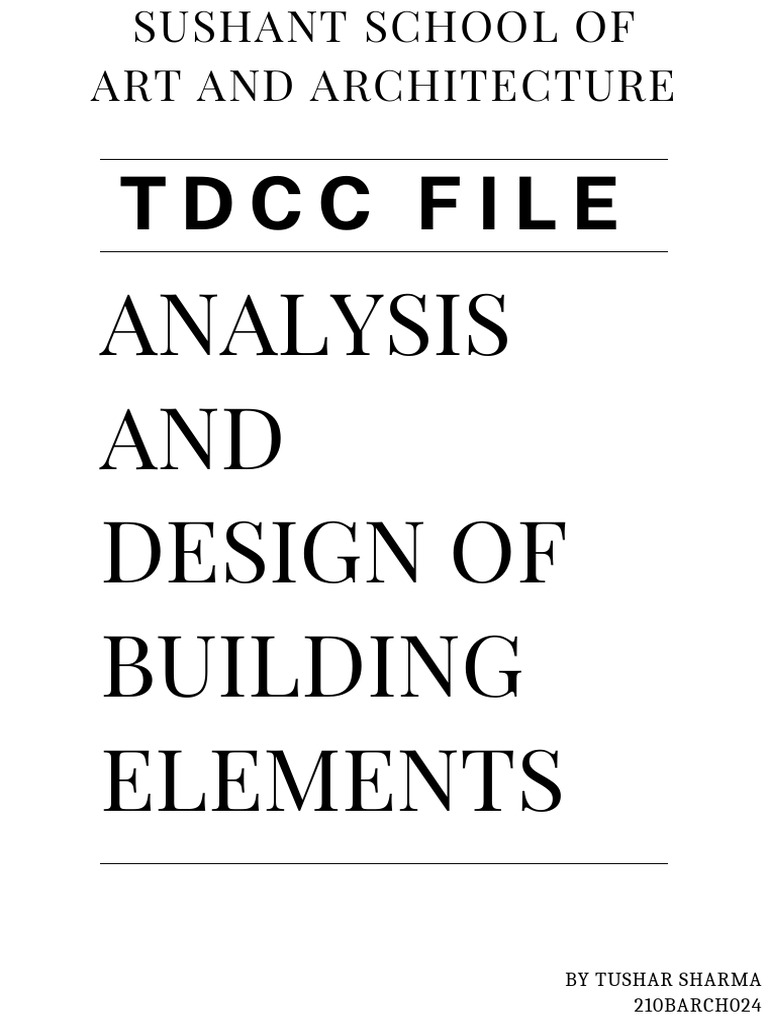 Design of Analytical Building Elements | PDF