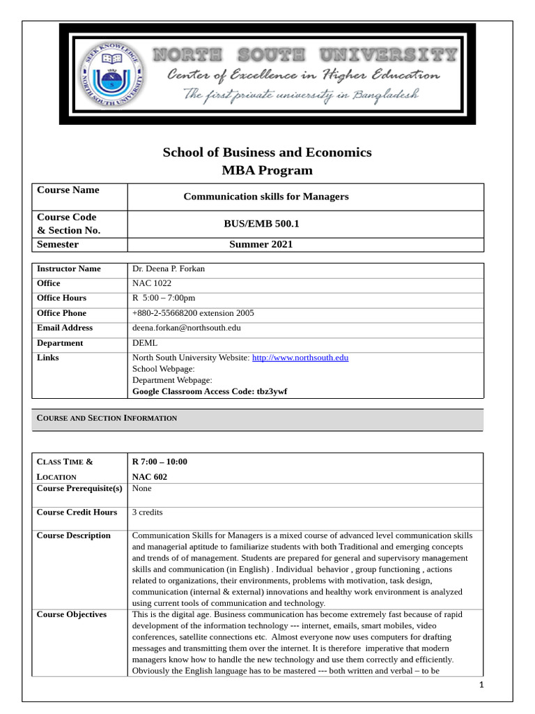 Course Outline 500.12 | PDF