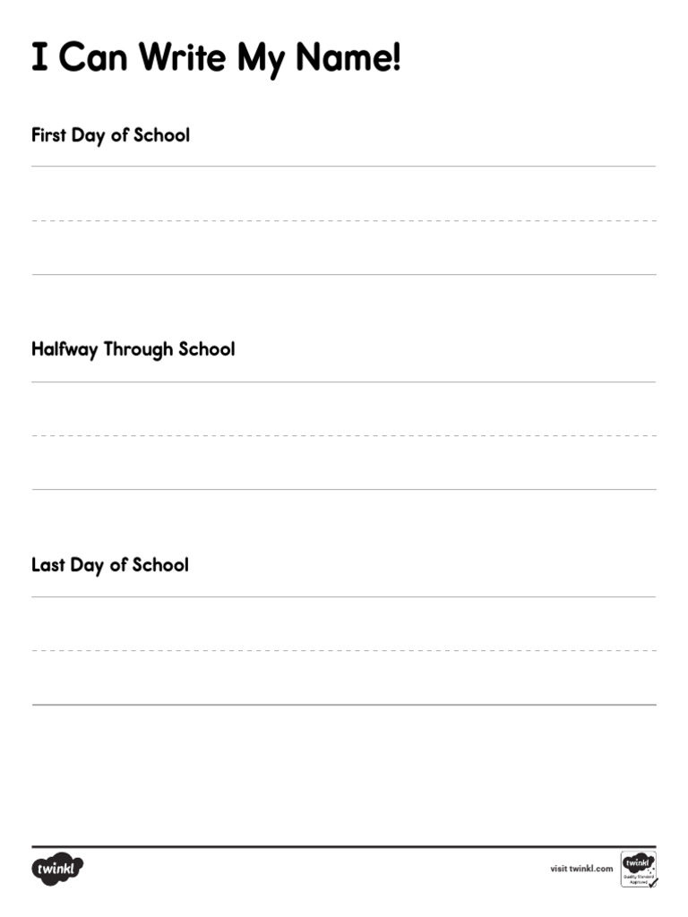 Name Writing Keepsake Activity Sheet | PDF