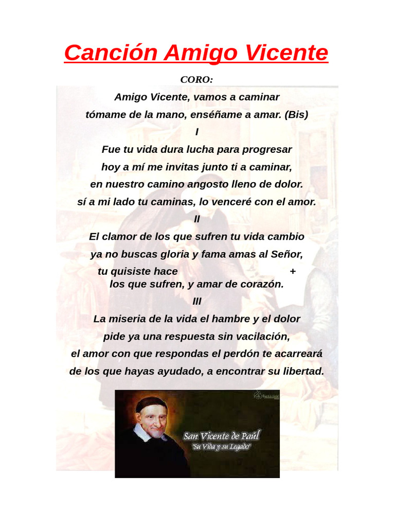 Cancion Amigo Vicente | PDF