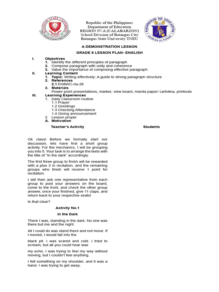 Curriculum Lesson Plan | PDF