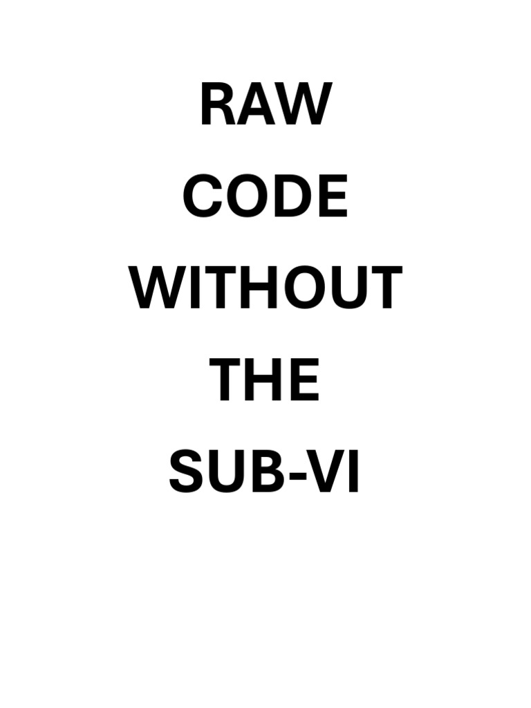 RAW Code Without THE Sub-Vi | PDF
