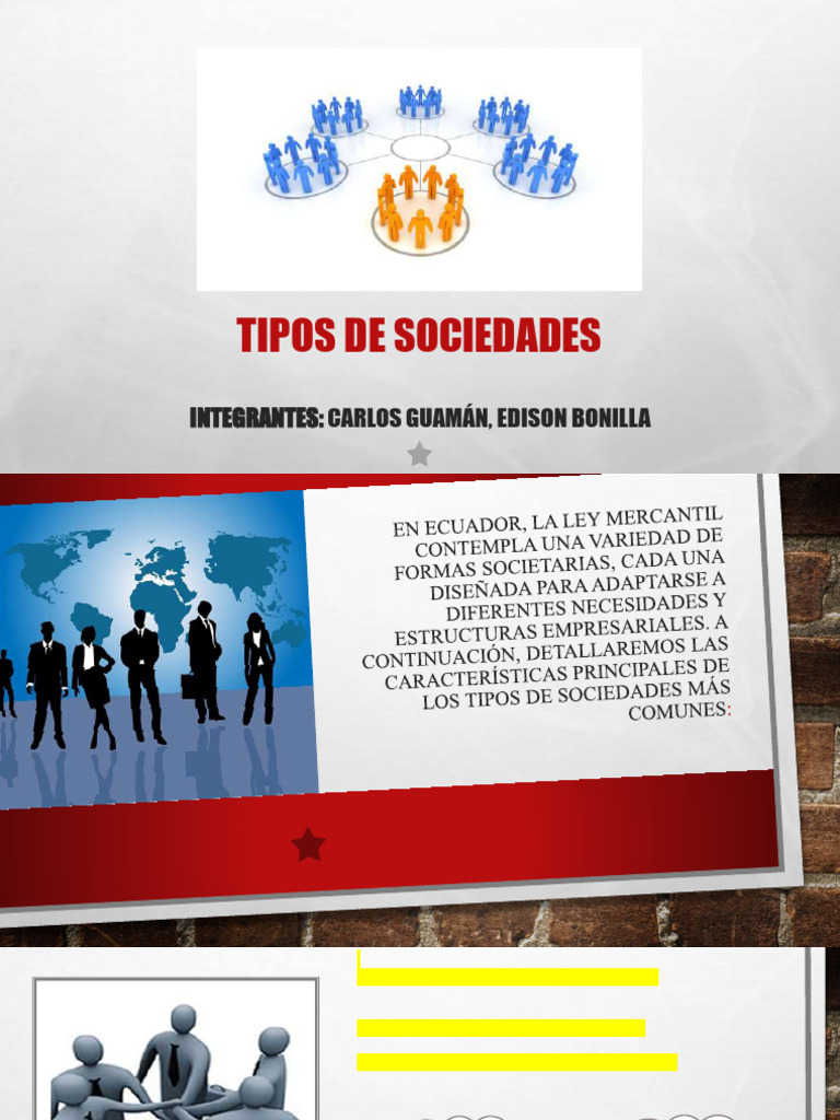 EXPOCISION LEGISLACION - Tipos de Sociedades | PDF | Business | Sociedad de responsabilidad limitada