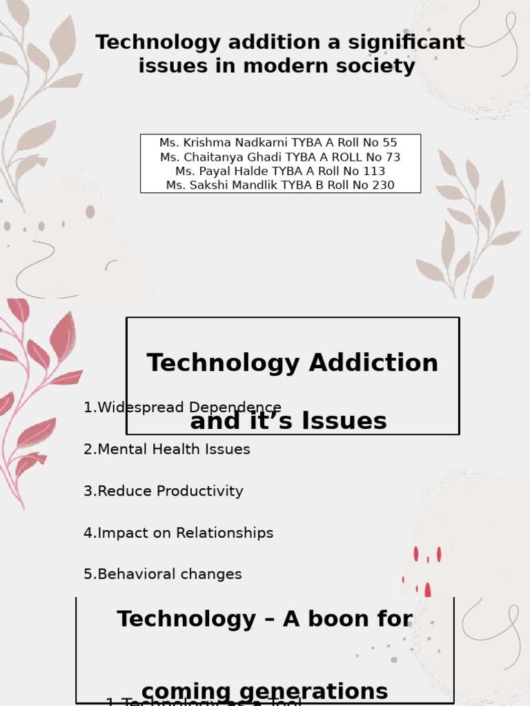 Technology Addiction | PDF
