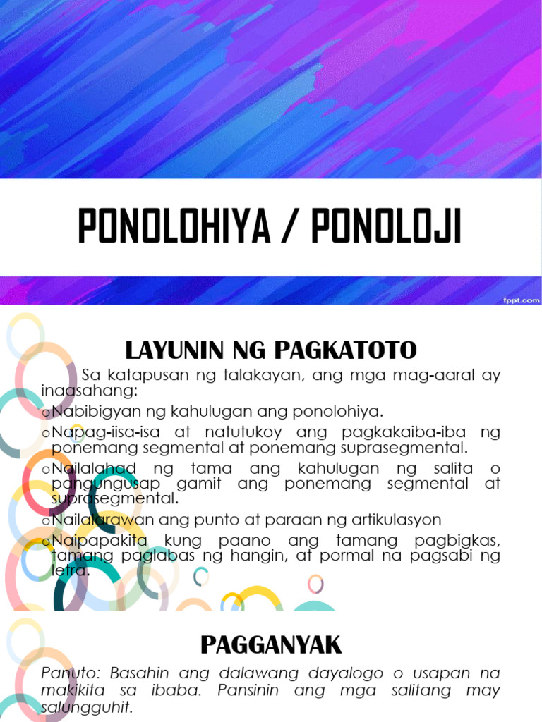 Aralin 4 Ponolohiya | PDF