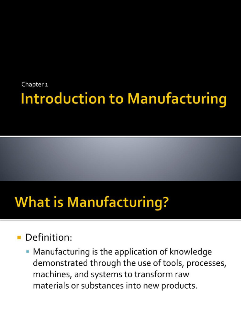 1 (B) - Manufacturing Industry | PDF