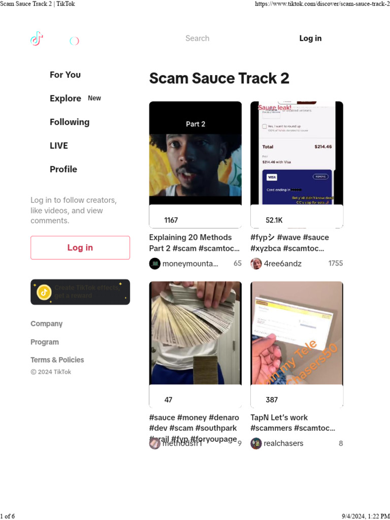 Scam Sauce Track 2 _ TikTok | PDF