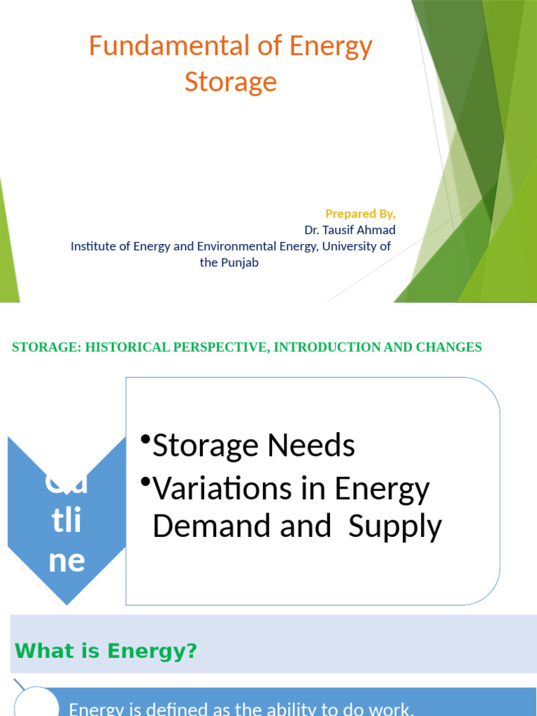 Fundamental of Energy Storage | PDF