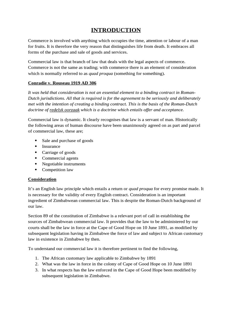 Introduction | PDF | Common Law | Finance & Money Management