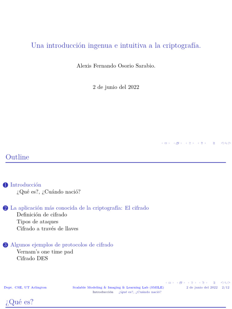 Introducci N Ingenua e Intuitiva A La Criptograf A | PDF