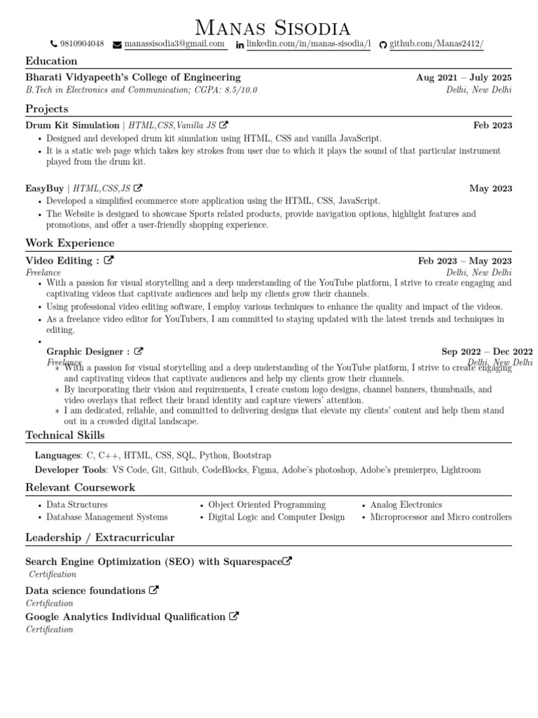 Resume (June 2023) | PDF | Websites | Computing