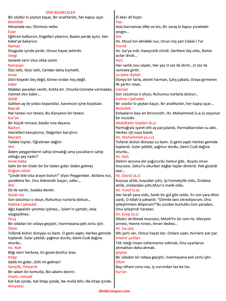 Dini Bilmeceler | PDF
