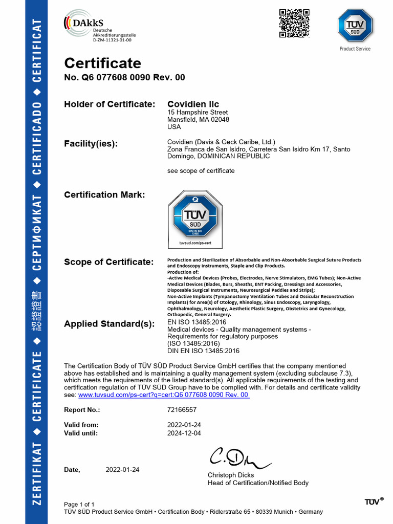 Certificado de Calidad | PDF