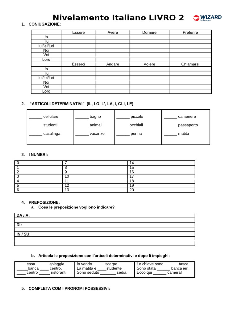 Nivelamento Wizard | PDF