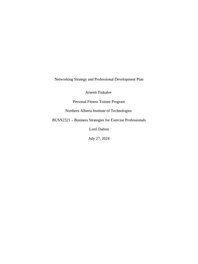 Tiukalov, A - BUSN2321 - Assignment6 | PDF