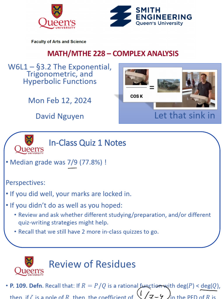 W6L1 3.2 The Exponential, Trigonometric, and Hyperbolic Functions Mon Feb 12, 2024 David Nguyen ...