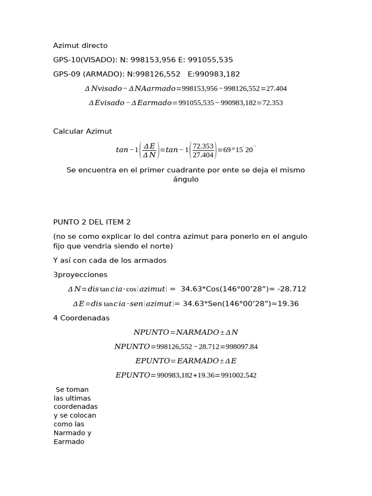Reeplanteo de Azimut | PDF