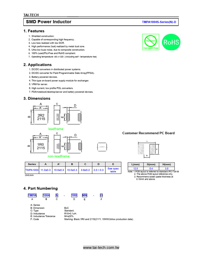 Inductores SMD - Guía Completa | PDF