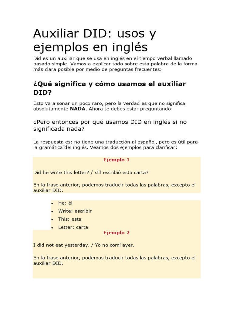Auxiliar Did | PDF