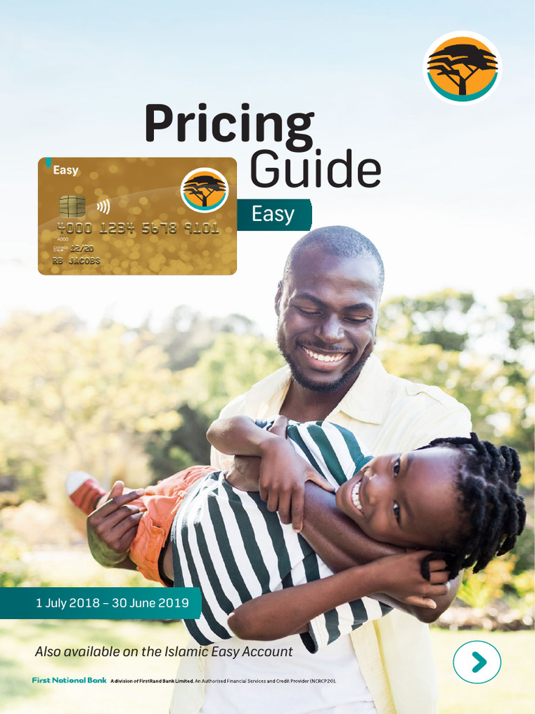 FNB Pricing Guide Easy Account - 18dec | PDF | Banks | Wire Transfer