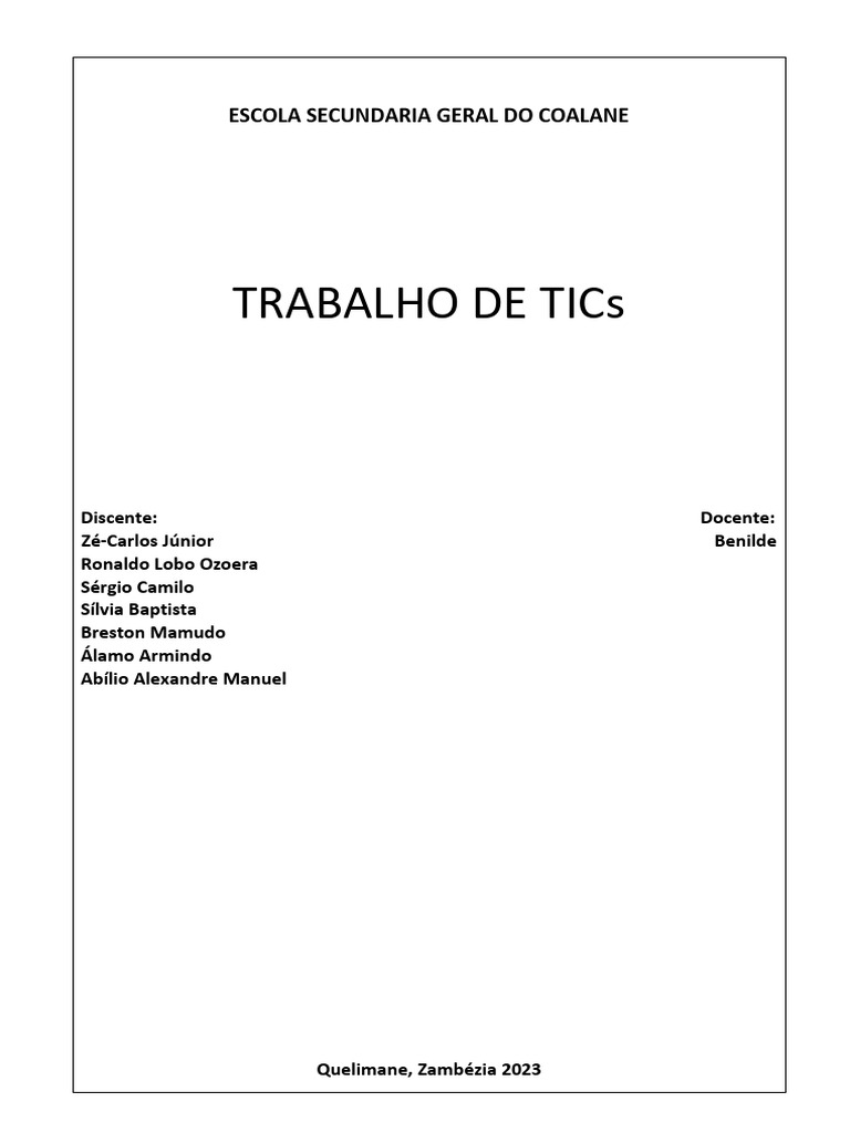 Trabalho de TICs - PDF | PDF
