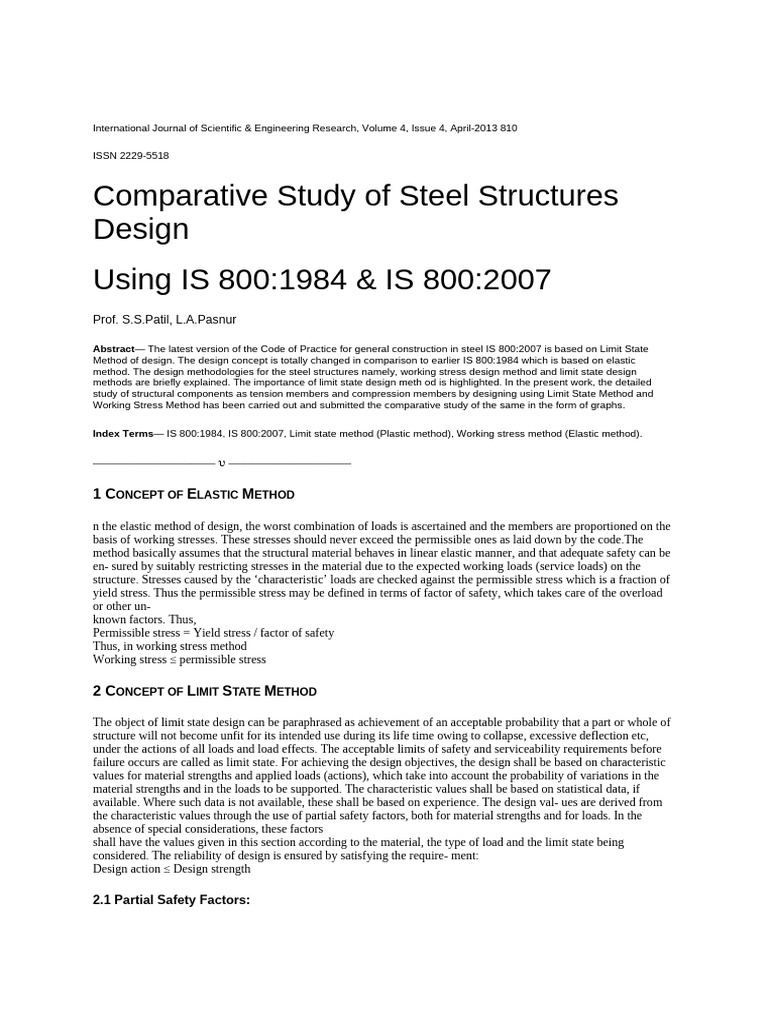 Comparision IS800 1984 VS 2007 | PDF