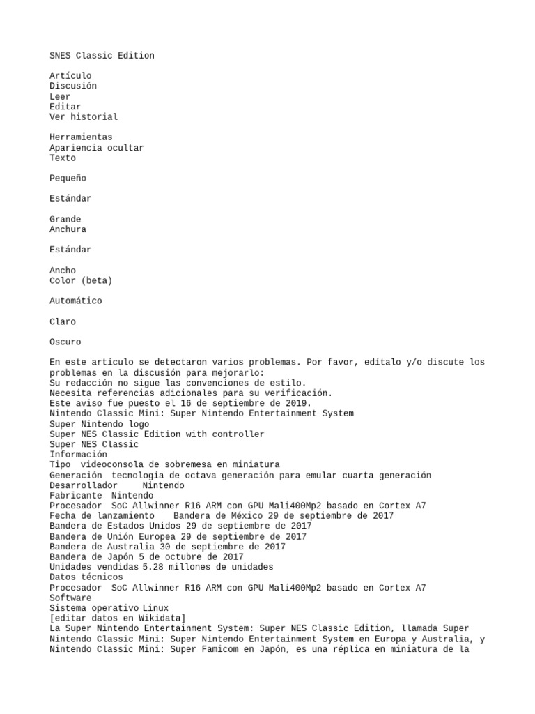 SNES Classic Edition | PDF
