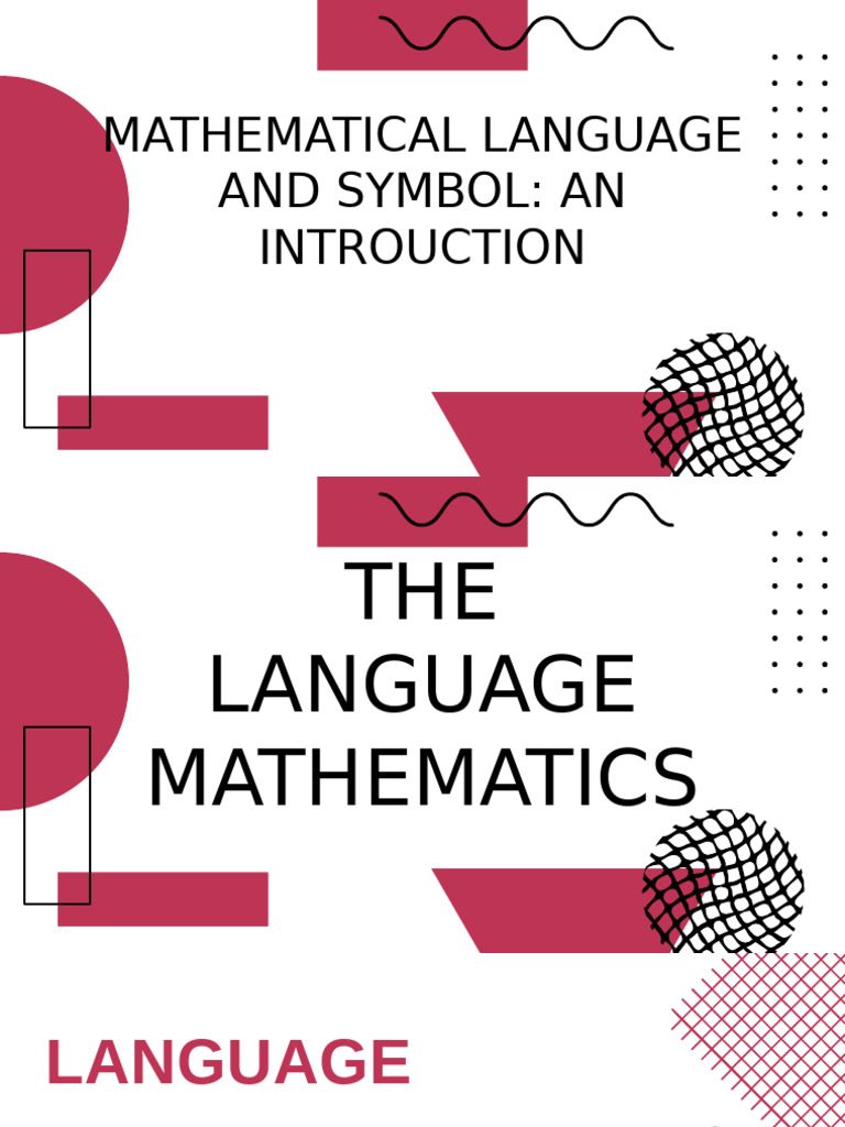 Mathematical Language and Symbol | PDF
