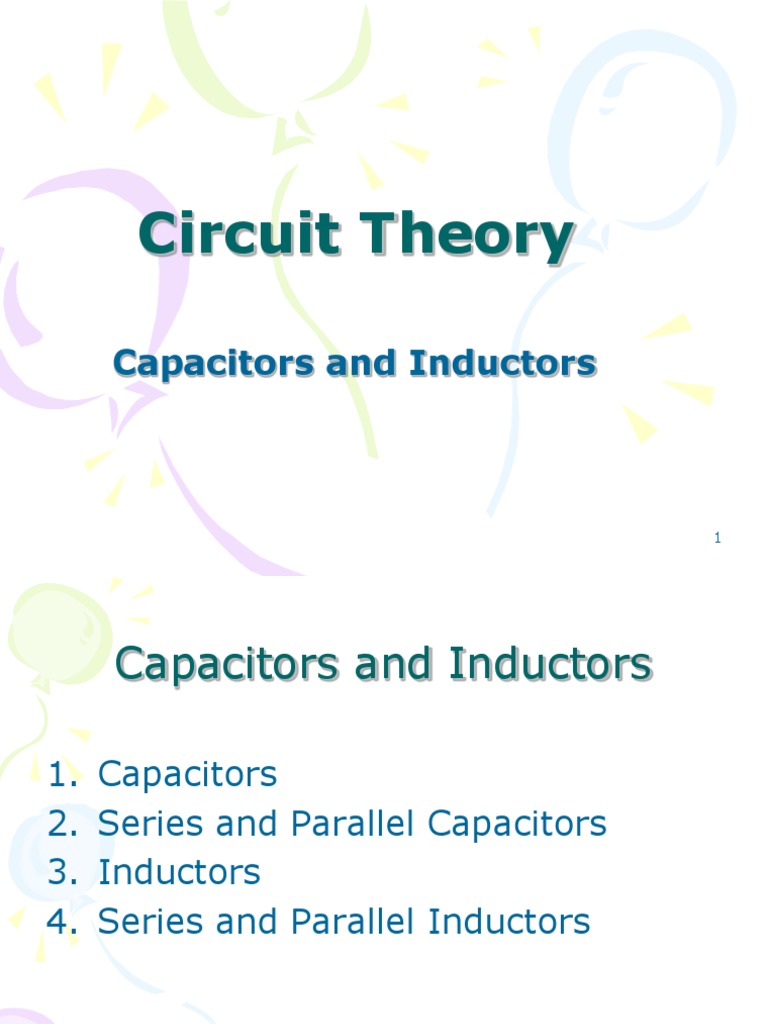 Circuit Theory Capacitors And Inductors Pdf Capacitor Inductor