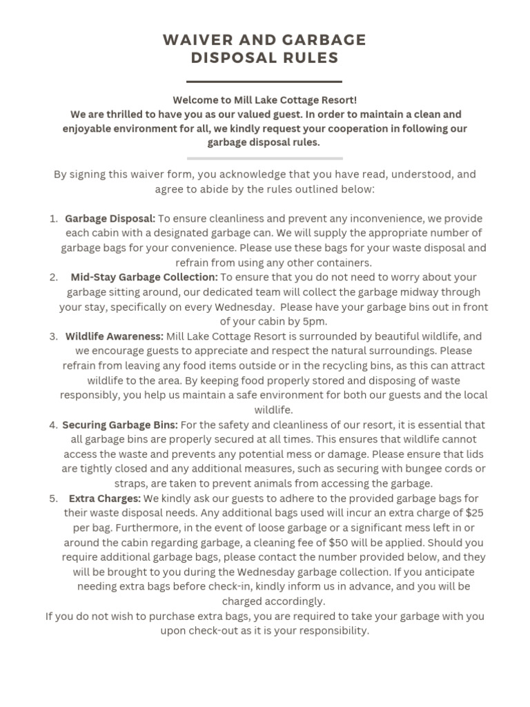 2023 Garbage Waiver | PDF