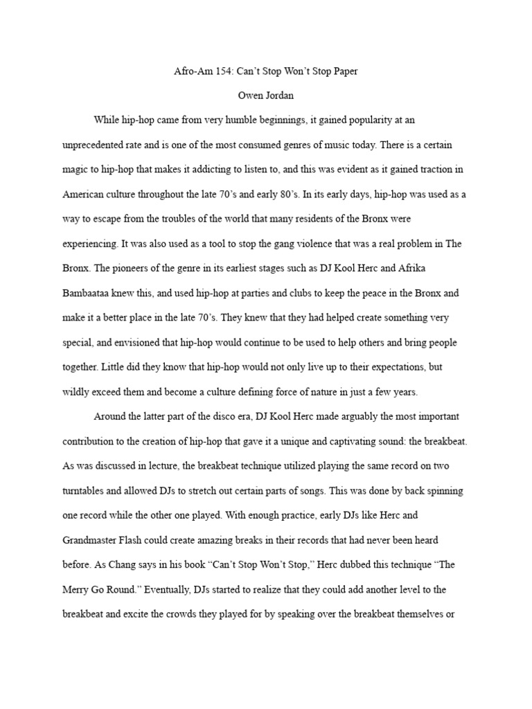 Can't Stop Won't Stop | PDF