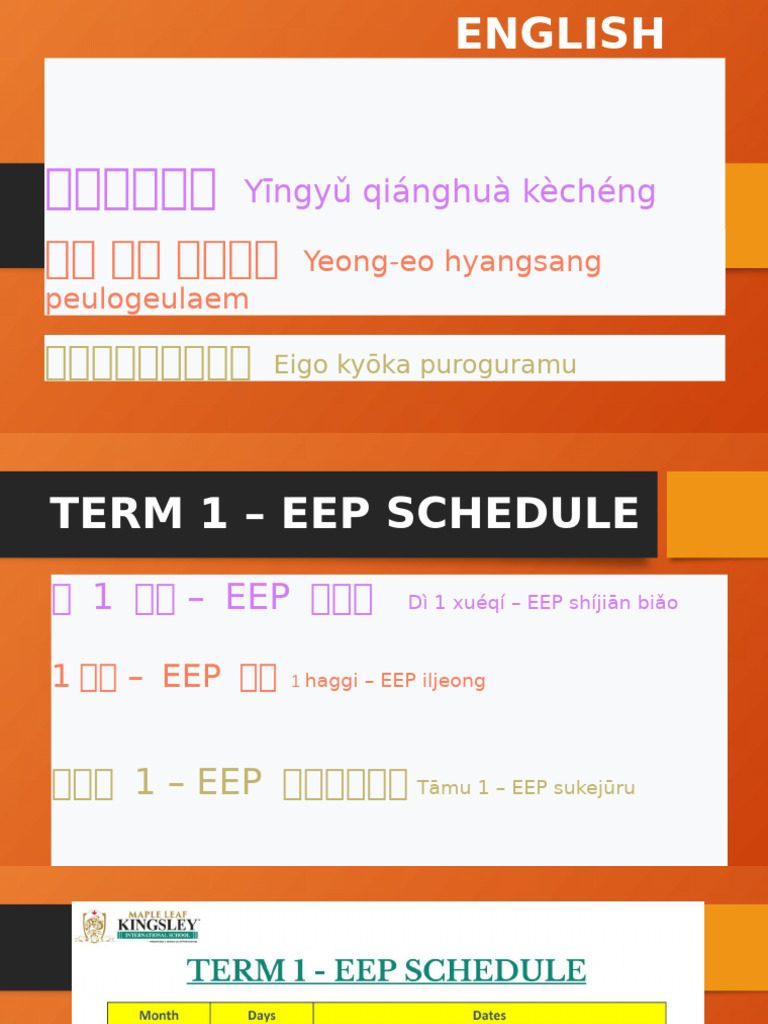 English Enhancement Programme (Eep) | PDF