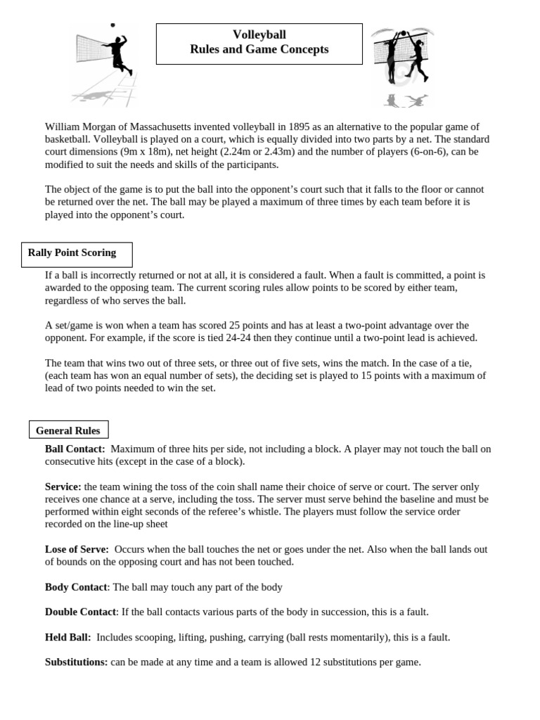 Volleyball Handout | PDF