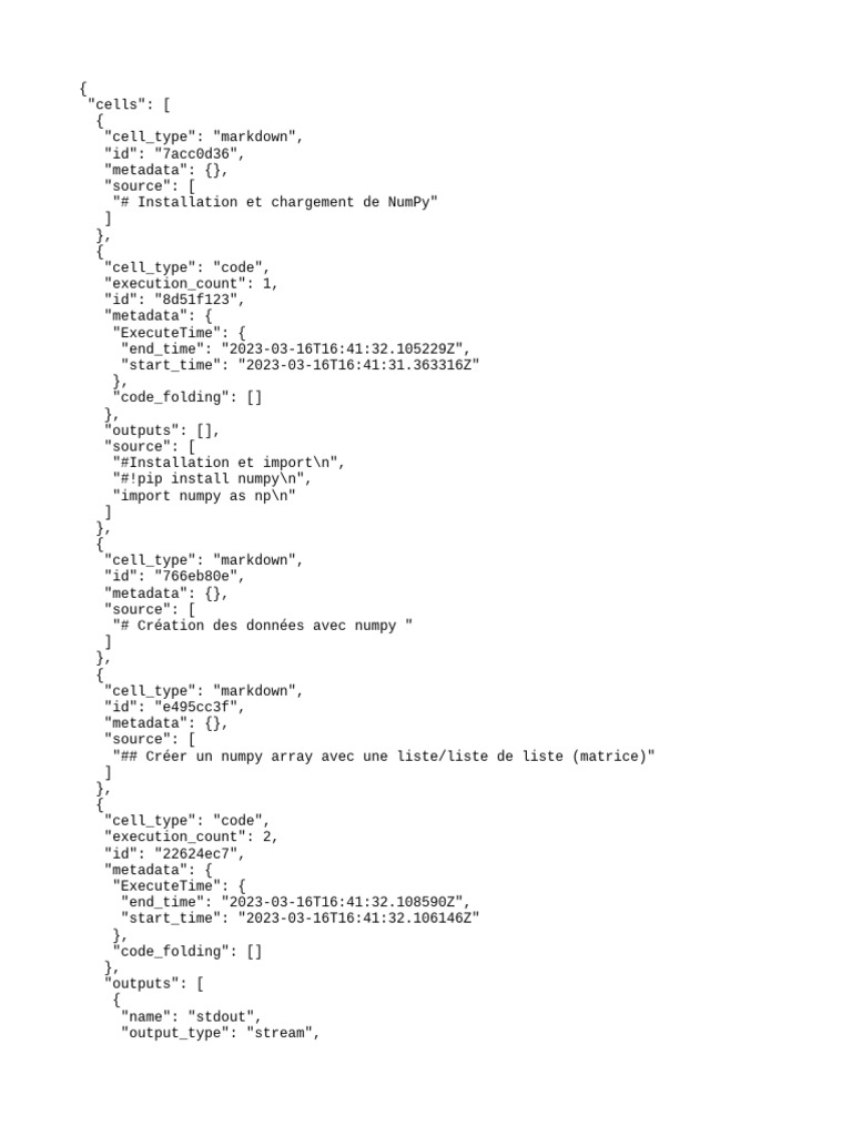 00 Numpy For ML - Ipynb | PDF