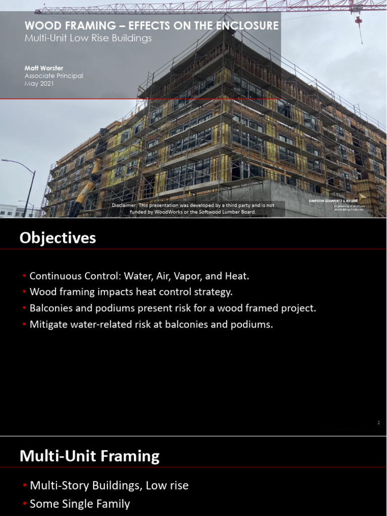 Wood Framing - Effects On The Enclosure | PDF