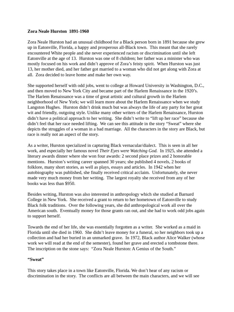 Zora Neale Hurston | PDF