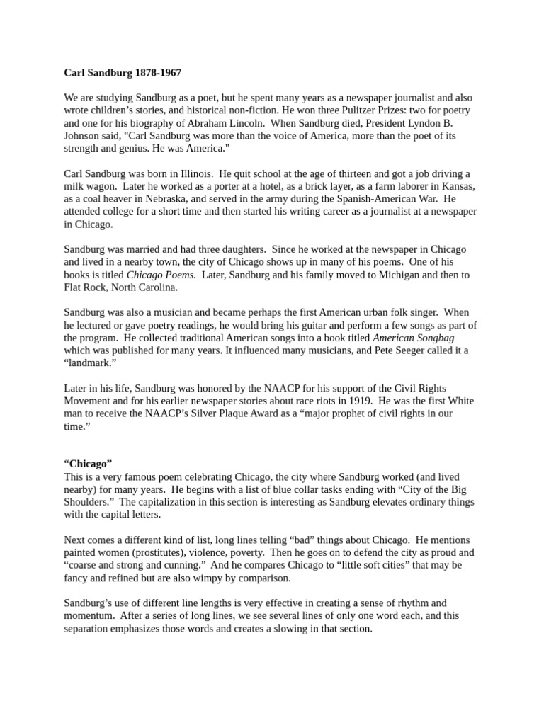 Carl Sandburg | PDF