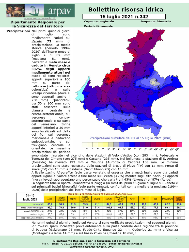 Bollettino N. 342 Del 15 Luglio 2021 | PDF