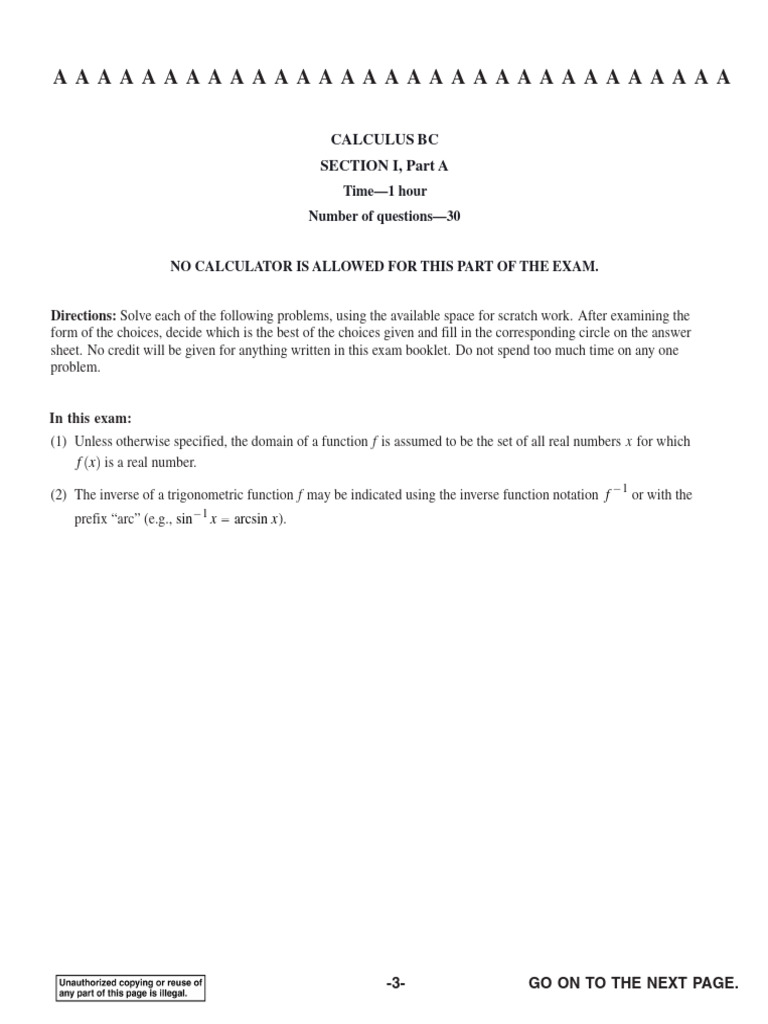 AP Calculus BC Test 4-2 | PDF