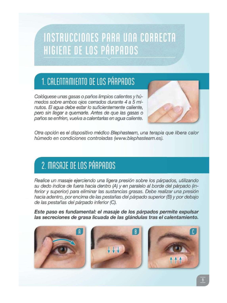INSTRUCTIVO Blefaritis | PDF