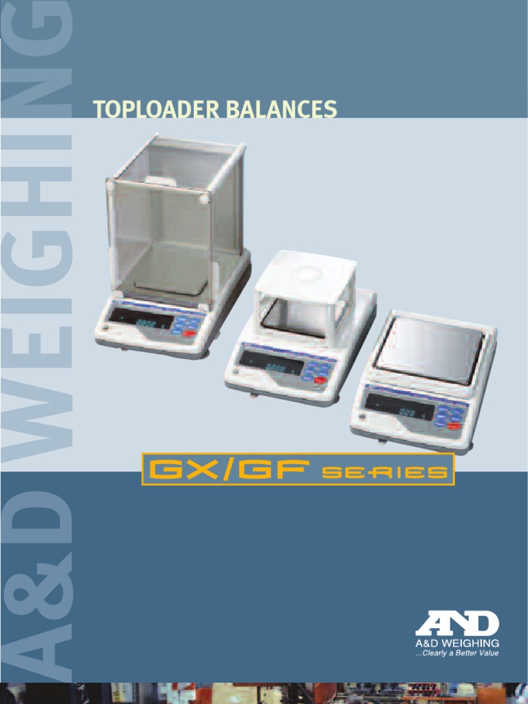 Toploader Balances: GX/GF Series Specifications | PDF | Calibration | Usb