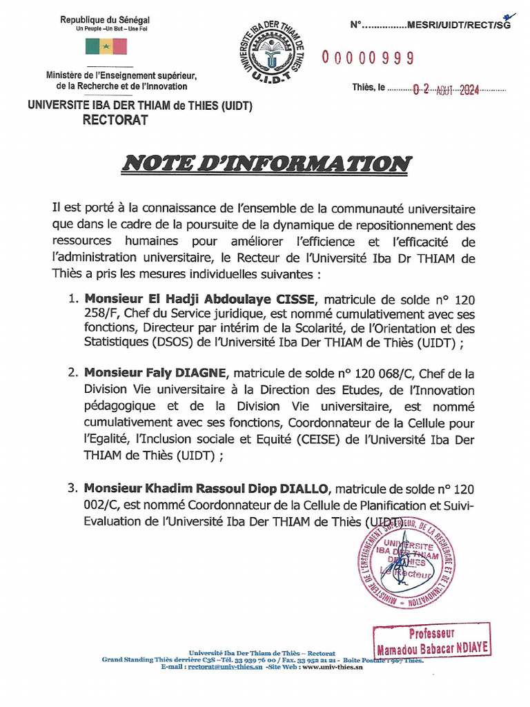 Note D'information 2 | PDF